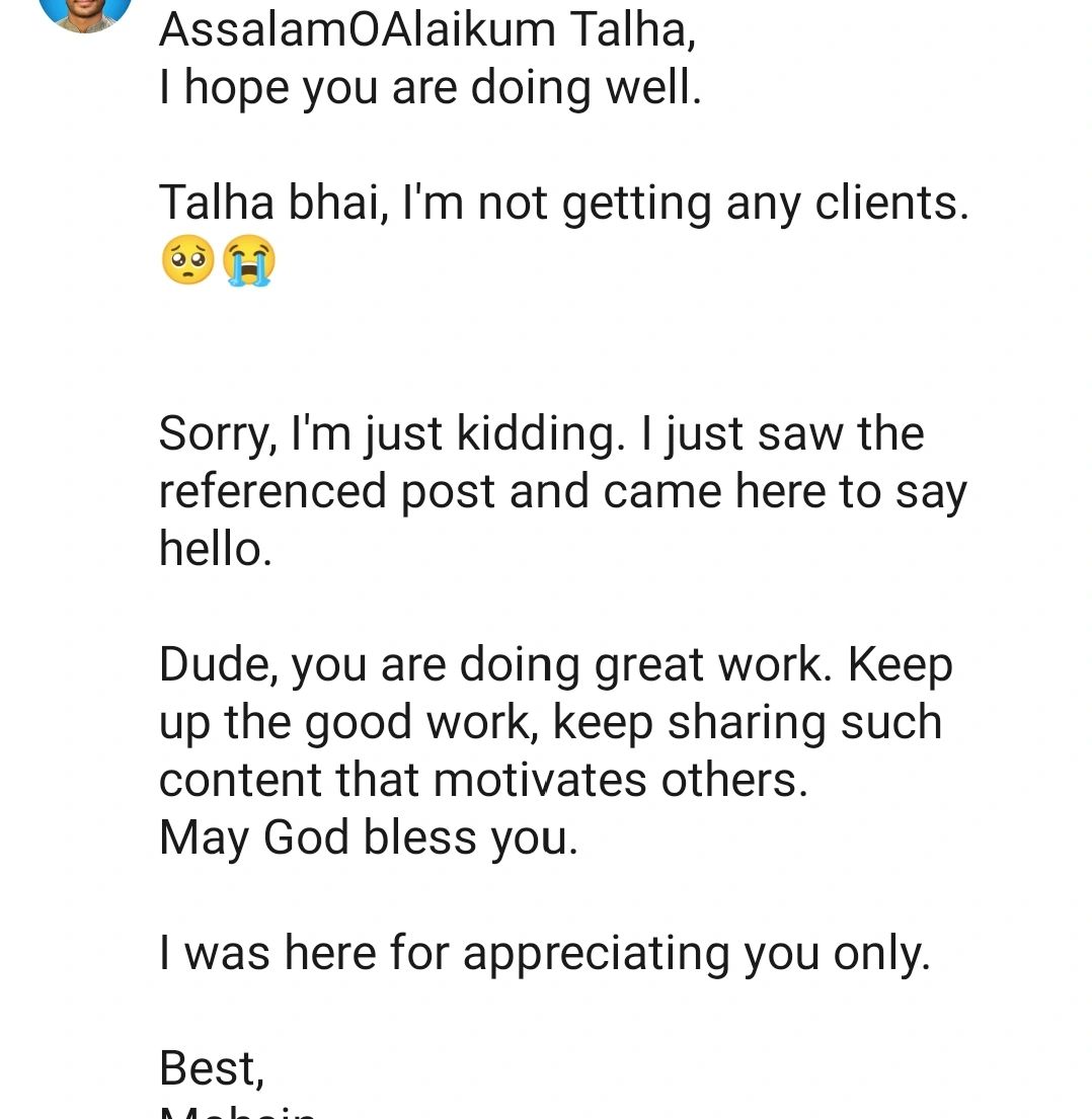 Talha Tariq on LinkedIn: #upwork #freelancer #freelancing | 14 comments Talha Tariq on LinkedIn: #upwork #freelancer #freelancing | 14 comments