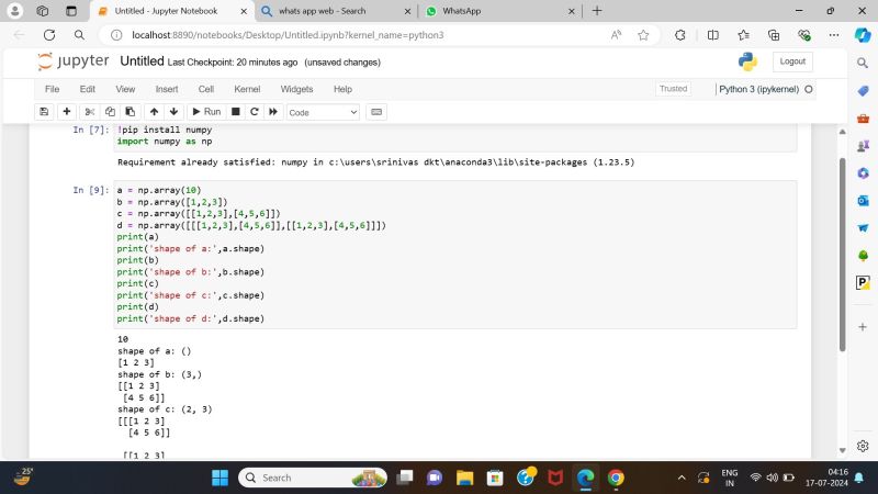 Srinivas Dharanalakota on LinkedIn: Task 34 Practice Numpy Task 35 ... Srinivas Dharanalakota on LinkedIn: Task 34 Practice Numpy Task 35 ...