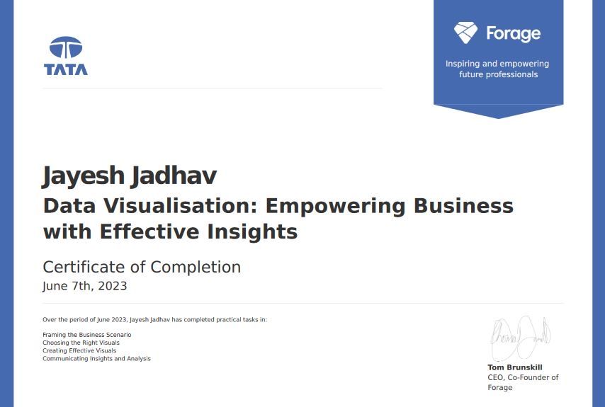 Jayesh Jadhav on LinkedIn: #tata #powerbi #virtualinternships # ... Jayesh Jadhav on LinkedIn: #tata #powerbi #virtualinternships # ...