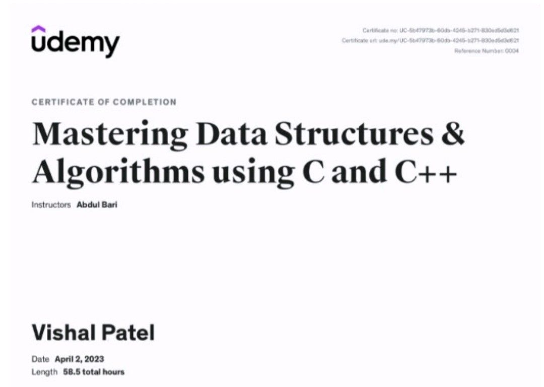 Vishal Patel on LinkedIn: #udemy #dsacoding #programming # ... Vishal Patel on LinkedIn: #udemy #dsacoding #programming # ...