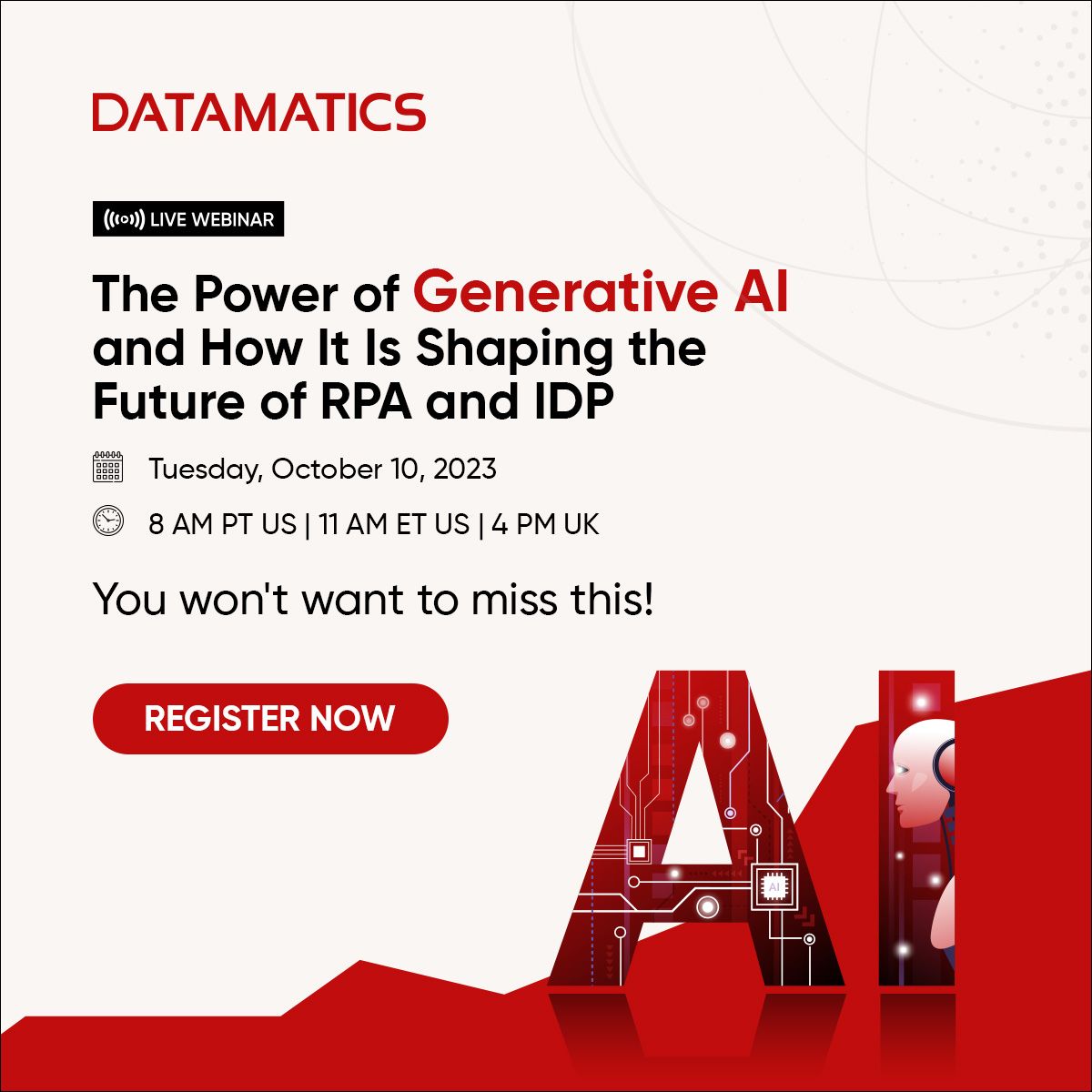 Ritwik Mondal on LinkedIn: Datamatics on LinkedIn: Live Webinar: The ... Ritwik Mondal on LinkedIn: Datamatics on LinkedIn: Live Webinar: The ...