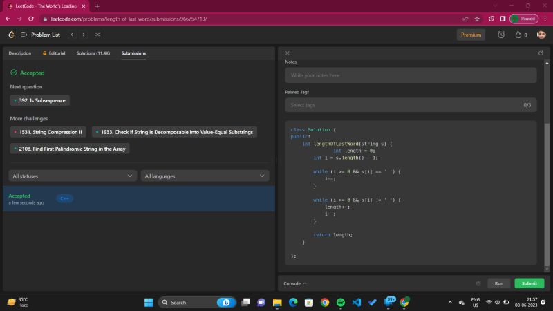 Shantanu Sinha on LinkedIn: leetcode question no 58 a simple approach ... Shantanu Sinha on LinkedIn: leetcode question no 58 a simple approach ...