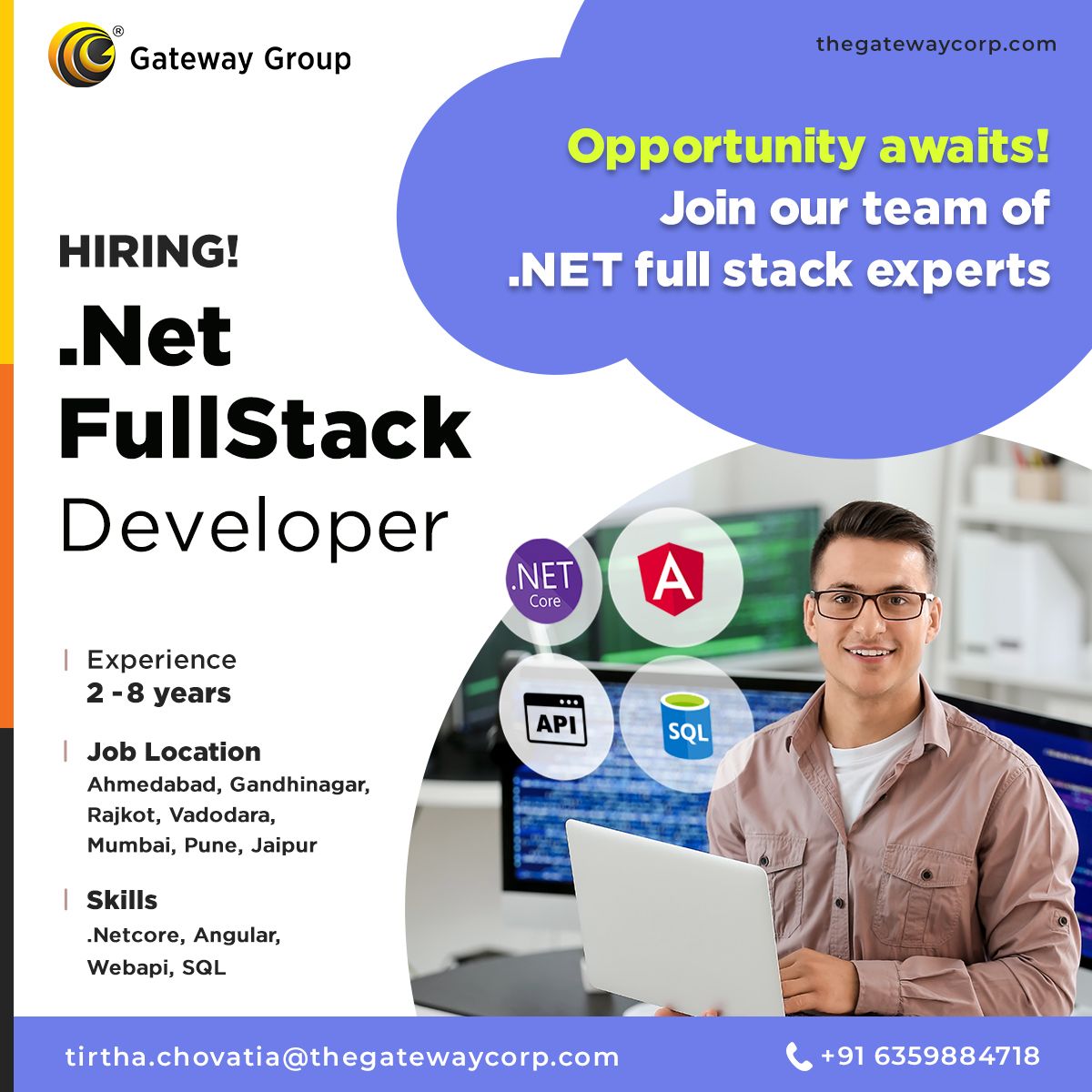 Tirtha chovatia on LinkedIn: #hiring #dotnetdeveloper #dotnetjobs # ... Tirtha chovatia on LinkedIn: #hiring #dotnetdeveloper #dotnetjobs # ...