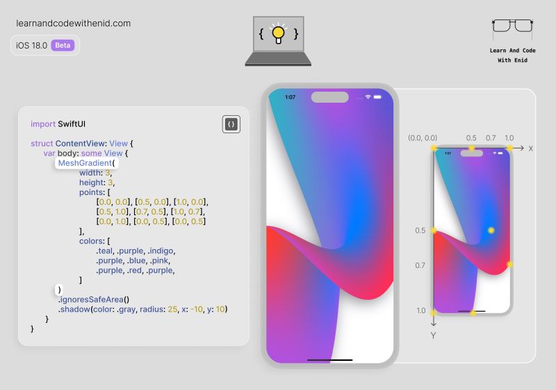 Learn And Code With Enid on LinkedIn: Creating a mesh gradient in ... Learn And Code With Enid on LinkedIn: Creating a mesh gradient in ...