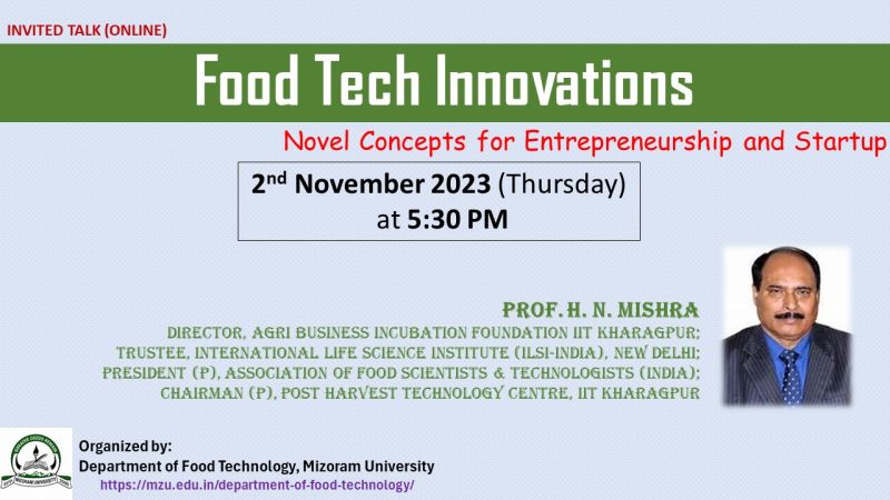 Department of Food Technology on LinkedIn: A talk by Prof. H. N. Mishra ... Department of Food Technology on LinkedIn: A talk by Prof. H. N. Mishra ...