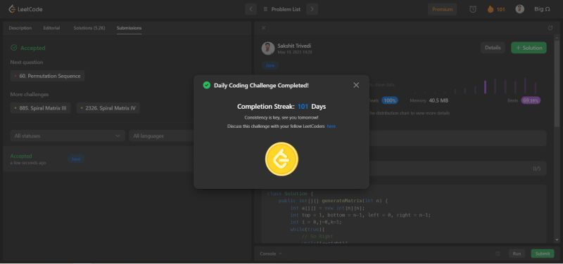 Sakshit Trivedi on LinkedIn: #leetcode #codingchallenge #100daysofcode ... Sakshit Trivedi on LinkedIn: #leetcode #codingchallenge #100daysofcode ...