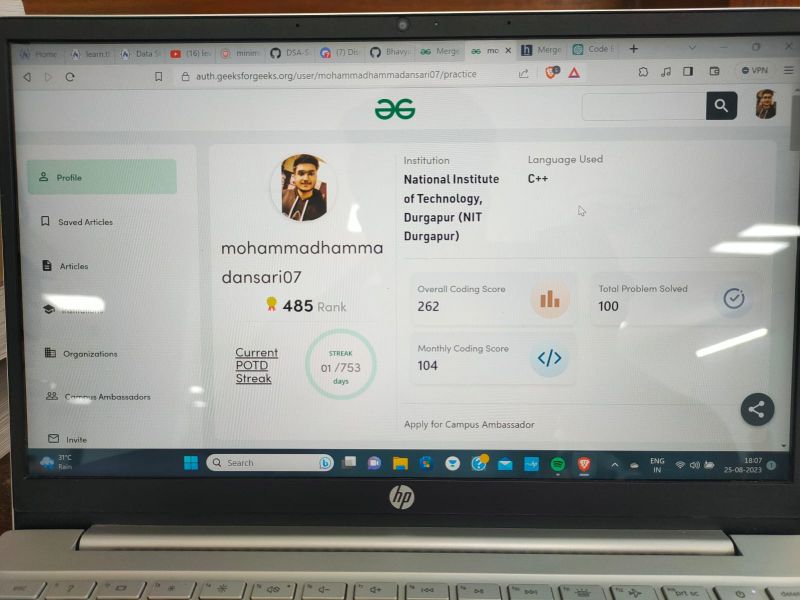 Mohammad Hammad Ansari on LinkedIn: #datastructures #algorithms # ... Mohammad Hammad Ansari on LinkedIn: #datastructures #algorithms # ...