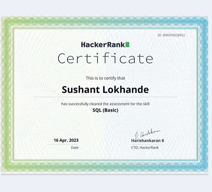 Sushant Lokhande on LinkedIn: #hackerrank #dbms #sql Sushant Lokhande on LinkedIn: #hackerrank #dbms #sql