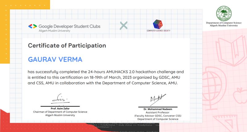 GAURAV VERMA on LinkedIn: #hackathon #gdsc GAURAV VERMA on LinkedIn: #hackathon #gdsc