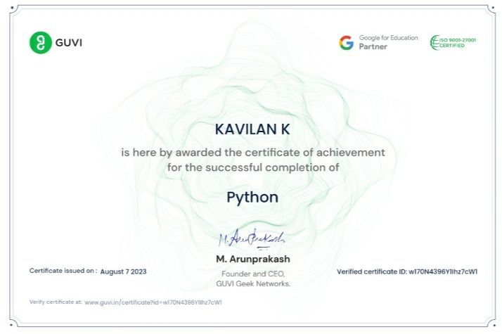 Kavilan K on LinkedIn: #python#pythonprogramming#pythondeveloper Kavilan K on LinkedIn: #python#pythonprogramming#pythondeveloper