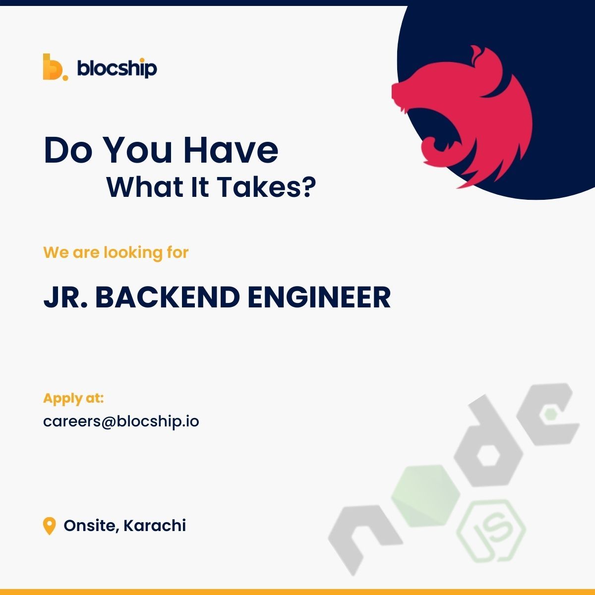Blocship on LinkedIn: #javascript #nodejs #nestjs #opportunity #career Blocship on LinkedIn: #javascript #nodejs #nestjs #opportunity #career