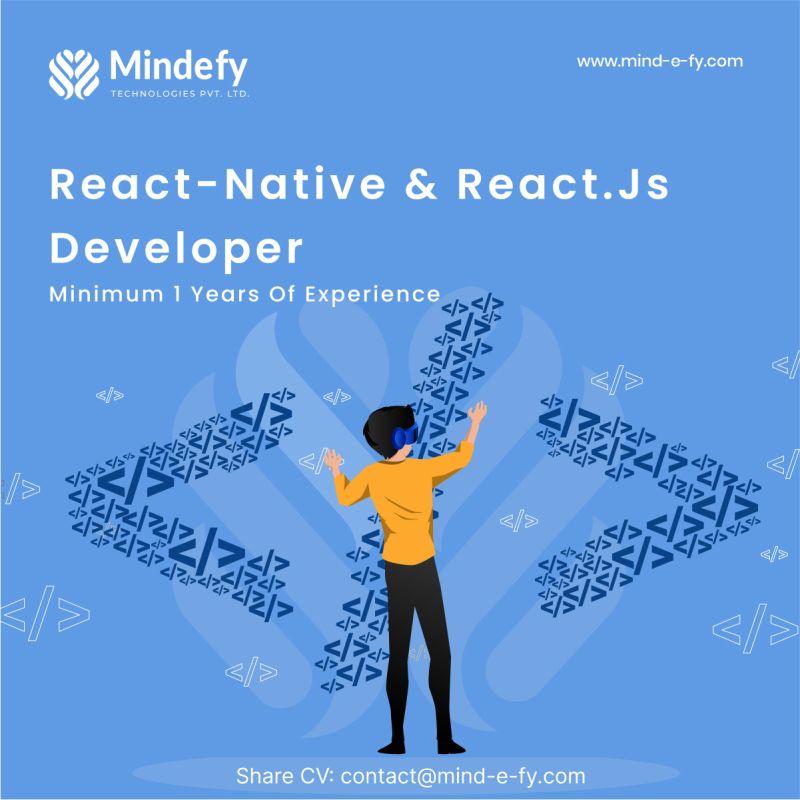 Mindefy Technologies Pvt. Ltd. on LinkedIn: #hiring #reactnative # ... Mindefy Technologies Pvt. Ltd. on LinkedIn: #hiring #reactnative # ...