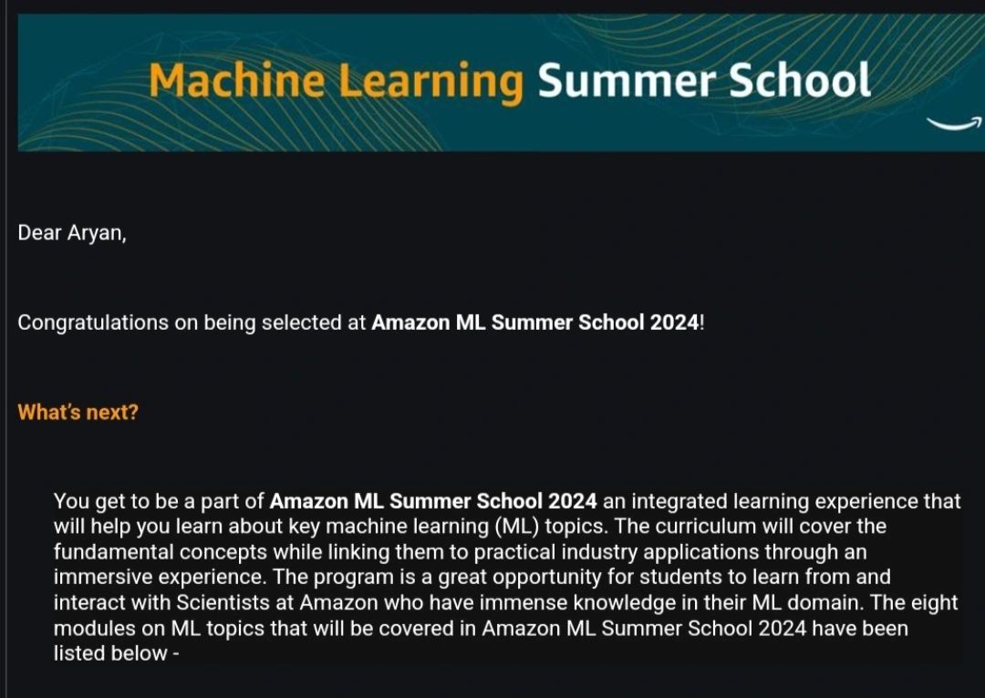 Aryan Raj on LinkedIn: #machinelearning #amazonmlsummerschool # ... Aryan Raj on LinkedIn: #machinelearning #amazonmlsummerschool # ...