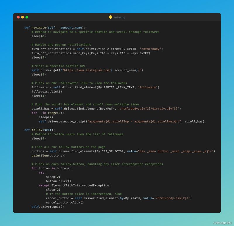 Susan Dhital on LinkedIn: #python #automation #instagram #selenium Susan Dhital on LinkedIn: #python #automation #instagram #selenium