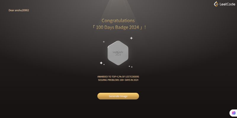 Anshu Kumar on LinkedIn: #leetcode #100daysbadge #continuouslearning # ... Anshu Kumar on LinkedIn: #leetcode #100daysbadge #continuouslearning # ...