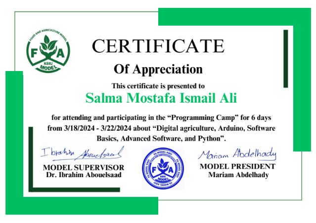 Earned a beginner-level certificate in programming | Salma Mostafa ... Earned a beginner-level certificate in programming | Salma Mostafa ...