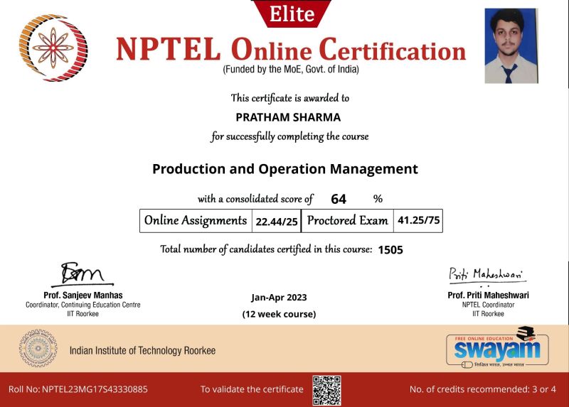 Pratham Sharma on LinkedIn: #learning #iitroorkee #nptel Pratham Sharma on LinkedIn: #learning #iitroorkee #nptel