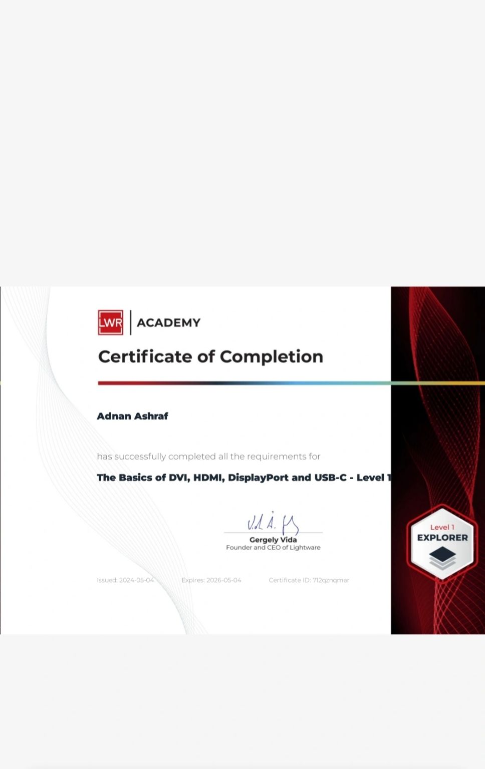 Muhammad Adnan Ashraf on LinkedIn: I have Obtained a new certification ... Muhammad Adnan Ashraf on LinkedIn: I have Obtained a new certification ...