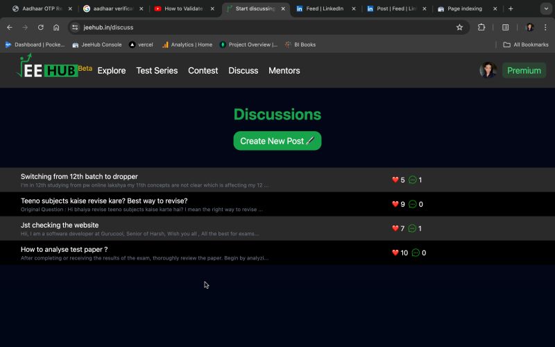Harsh Kumar on LinkedIn: #nextjs #platform #launch #jee #mentorship # ... Harsh Kumar on LinkedIn: #nextjs #platform #launch #jee #mentorship # ...