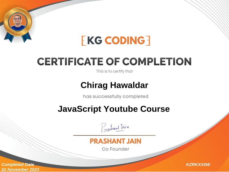 Chirag Hawaldar on LinkedIn: #javascript #webdevelopment #certified Chirag Hawaldar on LinkedIn: #javascript #webdevelopment #certified