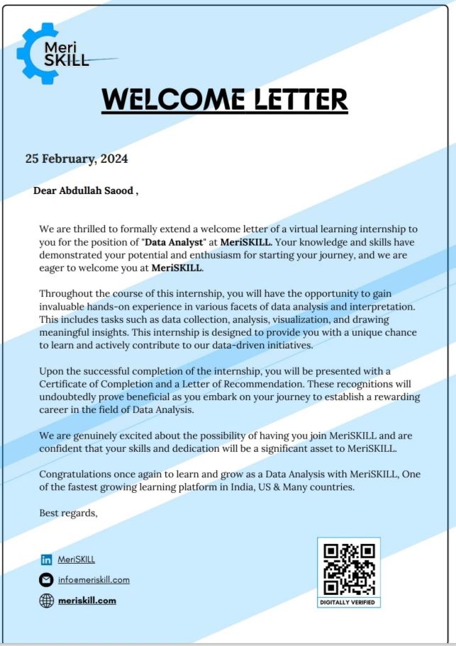 Abdullah Saood on LinkedIn: Thrilled to begin my internship journey at ... Abdullah Saood on LinkedIn: Thrilled to begin my internship journey at ...