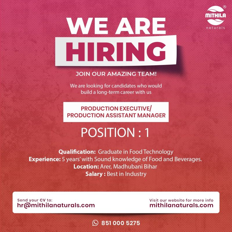 Manish Anand on LinkedIn: #hiring #productionmanager #foodtechnology # ... Manish Anand on LinkedIn: #hiring #productionmanager #foodtechnology # ...