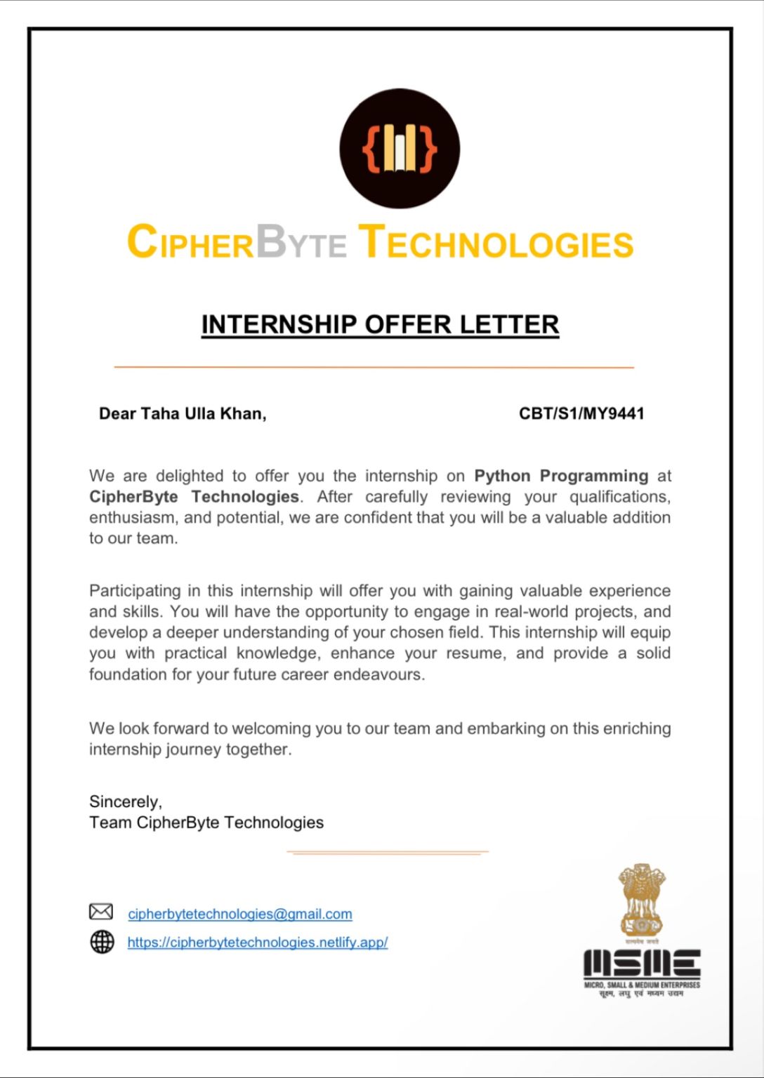 Taha Ulla Khan on LinkedIn: Thankyou for the incredible opportunity to ... Taha Ulla Khan on LinkedIn: Thankyou for the incredible opportunity to ...