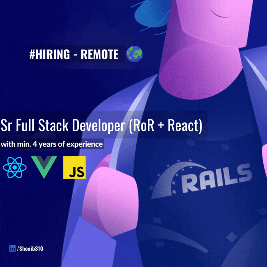 Shoaib Q. on LinkedIn: #rubyonrails #react #reactjs #vuejs Shoaib Q. on LinkedIn: #rubyonrails #react #reactjs #vuejs
