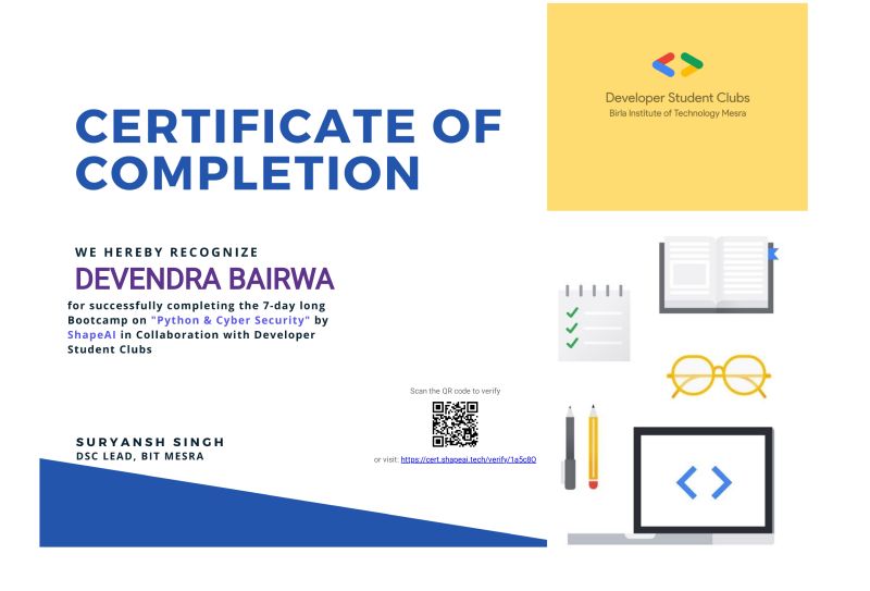 Devendra Bairwa on LinkedIn: successfully completed the bootcamp on ... Devendra Bairwa on LinkedIn: successfully completed the bootcamp on ...