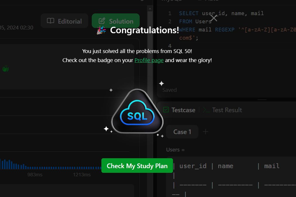 Mohamed Meqlad on LinkedIn: #sql #leetcode #milestone #codingjourney # ... Mohamed Meqlad on LinkedIn: #sql #leetcode #milestone #codingjourney # ...