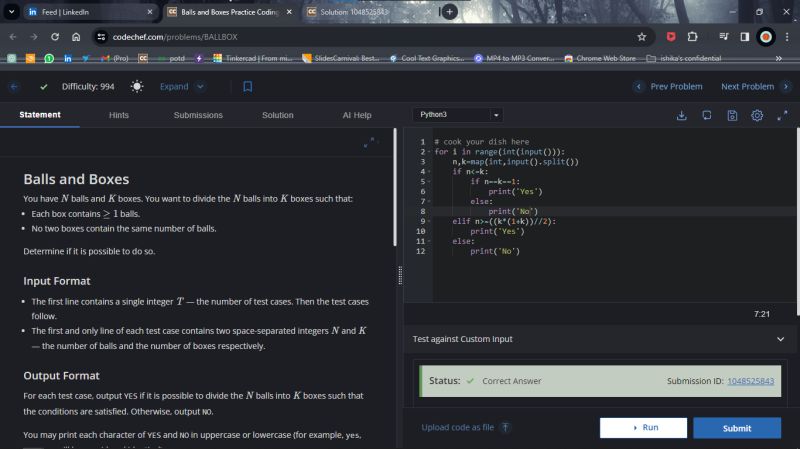 Aayush Talukdar on LinkedIn: #codechef #codingchallenge #pythoncoding # ... Aayush Talukdar on LinkedIn: #codechef #codingchallenge #pythoncoding # ...