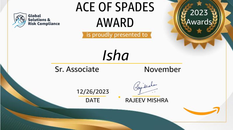 Isha Chaudhary Agrawal on LinkedIn: #teamsuccess #amazonachievements # ... Isha Chaudhary Agrawal on LinkedIn: #teamsuccess #amazonachievements # ...