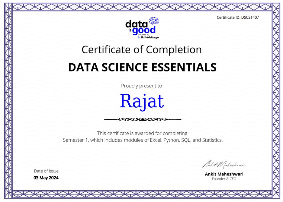 Rajat Jain on LinkedIn: #datascience #excel #python #sql #statistics # ... Rajat Jain on LinkedIn: #datascience #excel #python #sql #statistics # ...