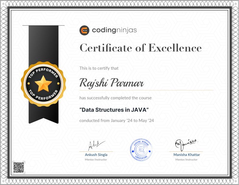 Parmar Rajshi on LinkedIn: #learning #codingninjas #java # ... Parmar Rajshi on LinkedIn: #learning #codingninjas #java # ...