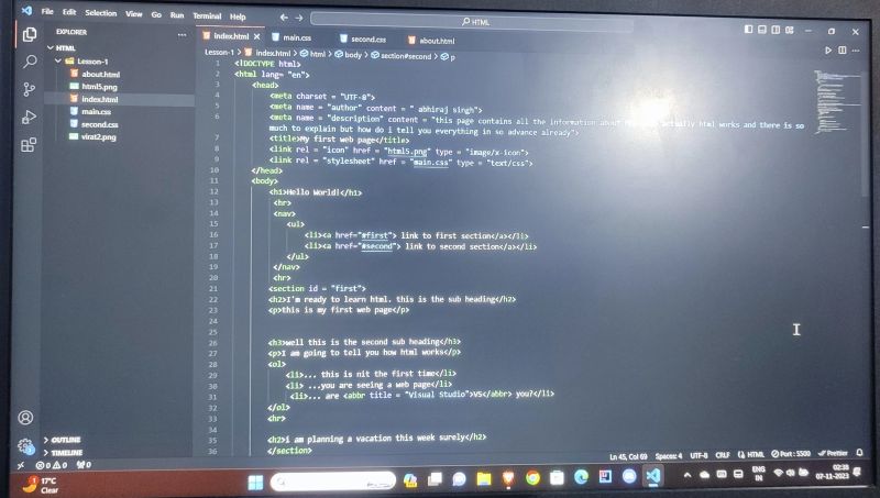 Abhiraj singh on LinkedIn: #webdevelopment #html #css #learningjourney Abhiraj singh on LinkedIn: #webdevelopment #html #css #learningjourney