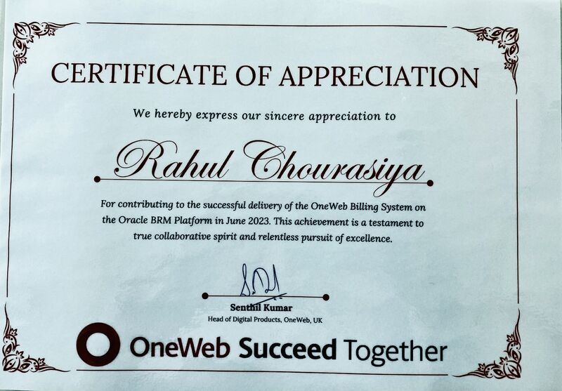 Rahul Chourasiya on LinkedIn: #appreciation #recognition #motivation Rahul Chourasiya on LinkedIn: #appreciation #recognition #motivation