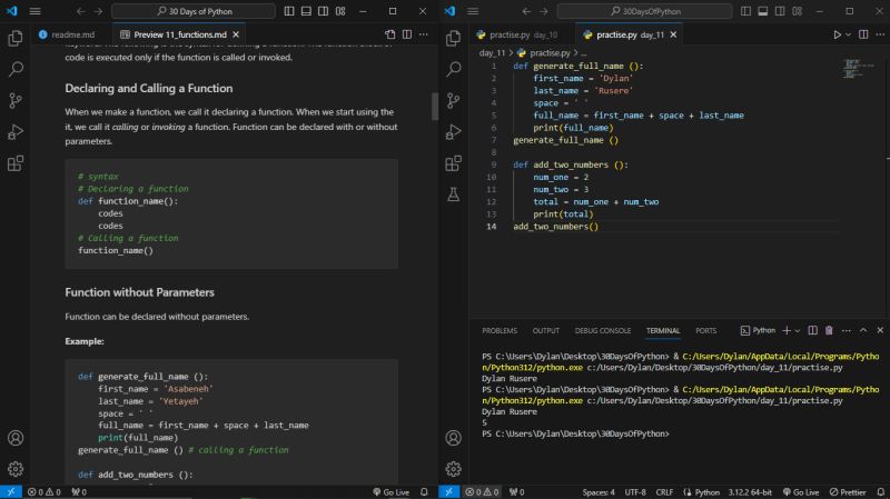 Dylan Rusere on LinkedIn: #30daysofpython #programming #learningpython Dylan Rusere on LinkedIn: #30daysofpython #programming #learningpython