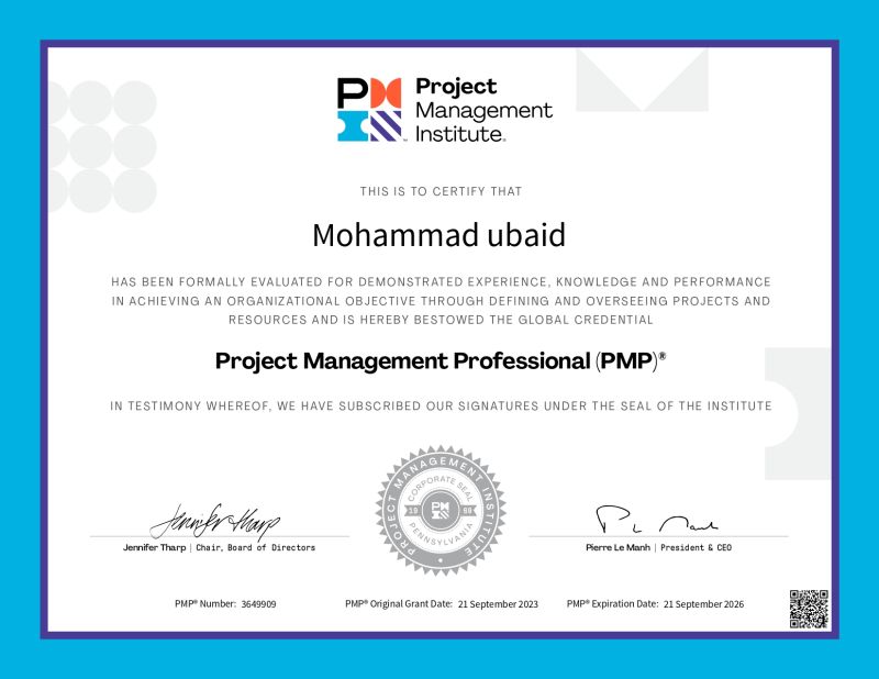 Mohammad Ubaid, PMP® on LinkedIn: #pmp #projectmanagement #project # ... Mohammad Ubaid, PMP® on LinkedIn: #pmp #projectmanagement #project # ...