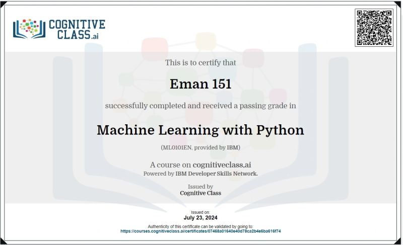Eman Razi on LinkedIn: #machinelearning #python #ibm #datascience # ... Eman Razi on LinkedIn: #machinelearning #python #ibm #datascience # ...