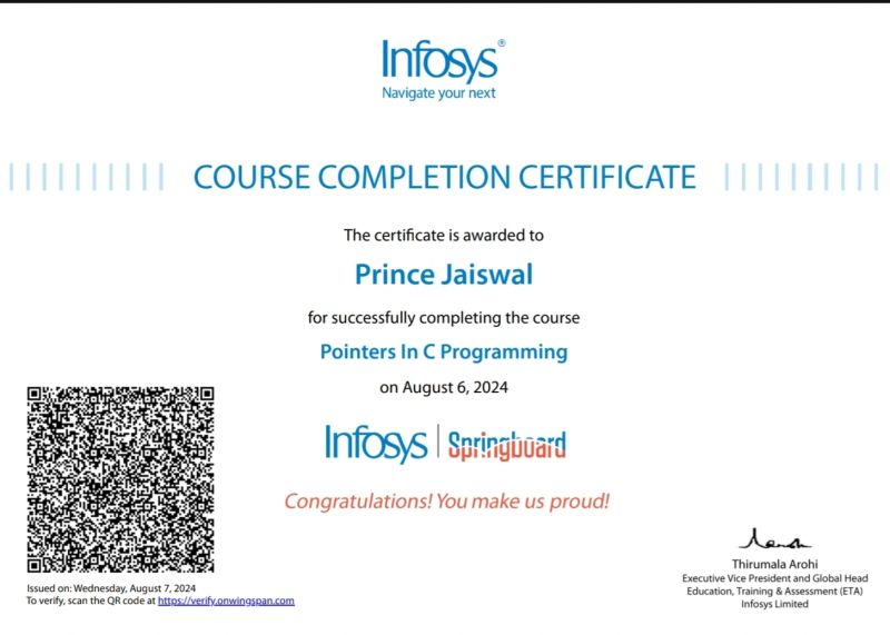 Prince Jaiswal on LinkedIn: Hello guys !! I have completed the C ... Prince Jaiswal on LinkedIn: Hello guys !! I have completed the C ...