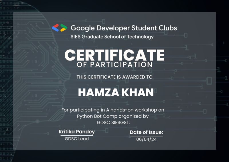 Hamza Khan on LinkedIn: #python #telegrambot #gdsc #techlearning # ... Hamza Khan on LinkedIn: #python #telegrambot #gdsc #techlearning # ...