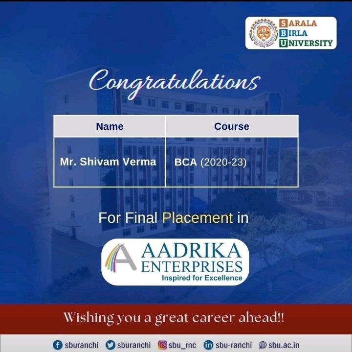Shivam Verma on LinkedIn: #sbu #acknowledgeme Shivam Verma on LinkedIn: #sbu #acknowledgeme
