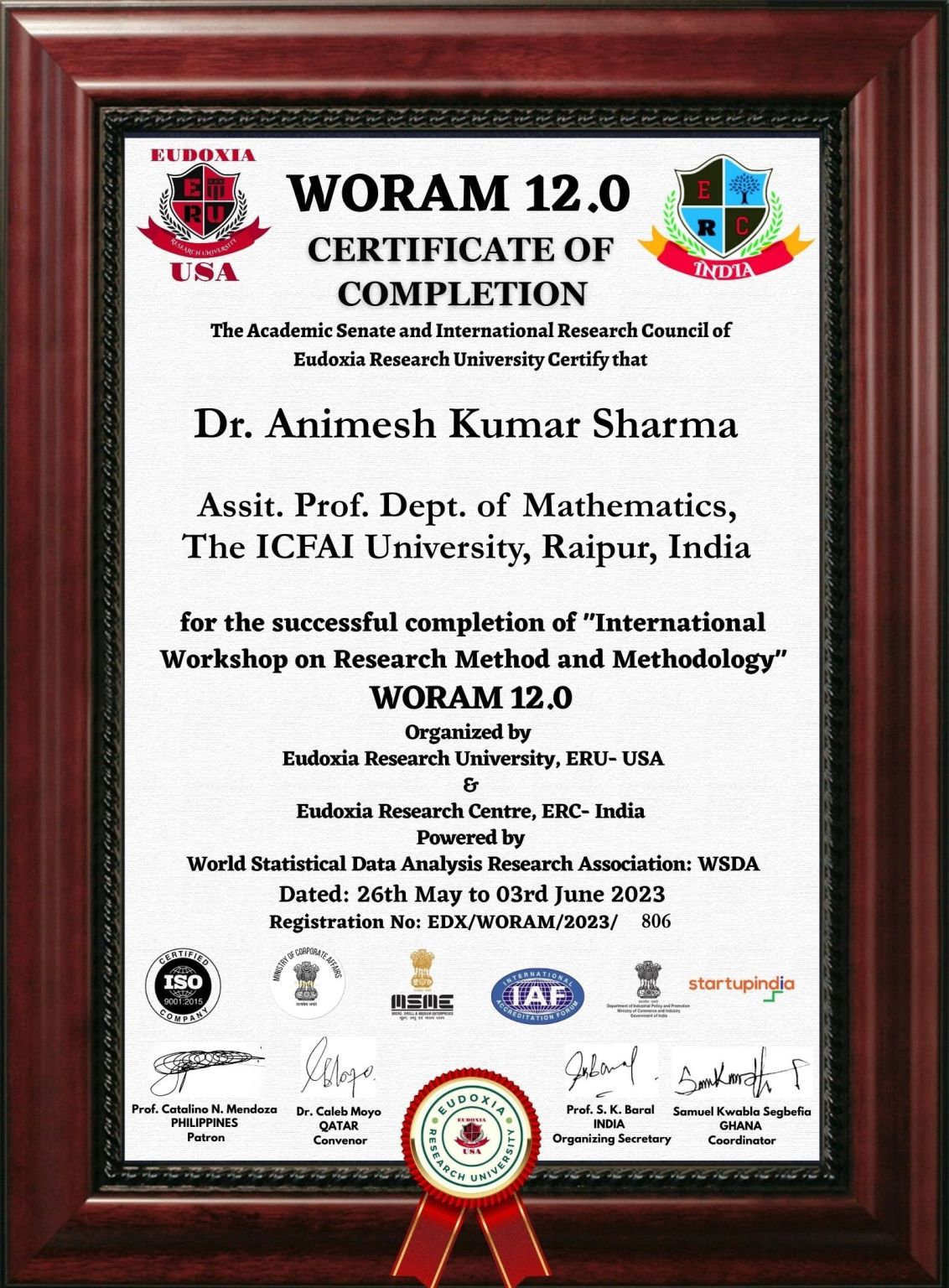 Dr. Animesh Kumar Sharma on LinkedIn: #research #university #eudoxia #fdp Dr. Animesh Kumar Sharma on LinkedIn: #research #university #eudoxia #fdp