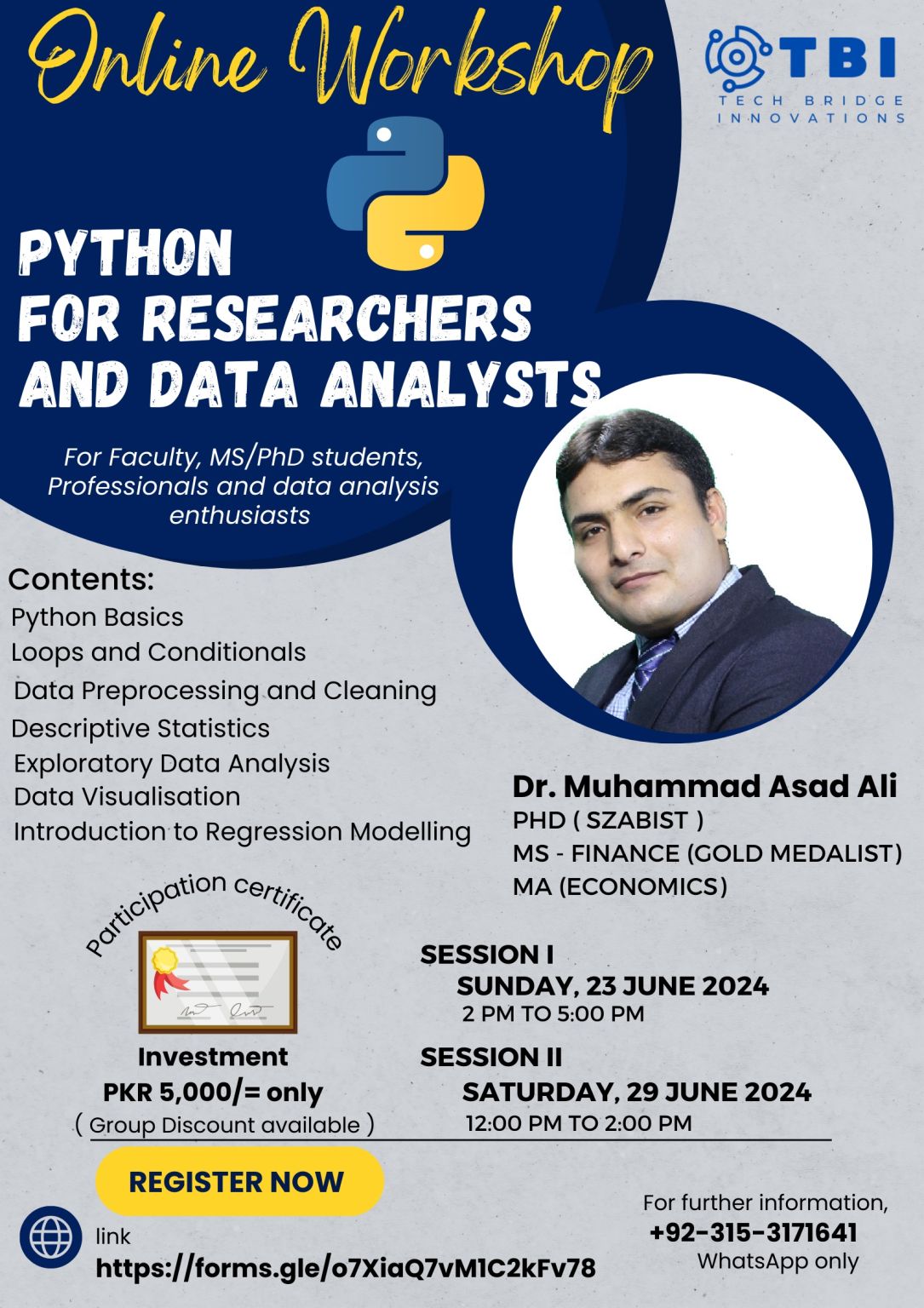 Dr. Muhammad Asad Ali on LinkedIn: #python #dataanalysis #workshop # ... Dr. Muhammad Asad Ali on LinkedIn: #python #dataanalysis #workshop # ...