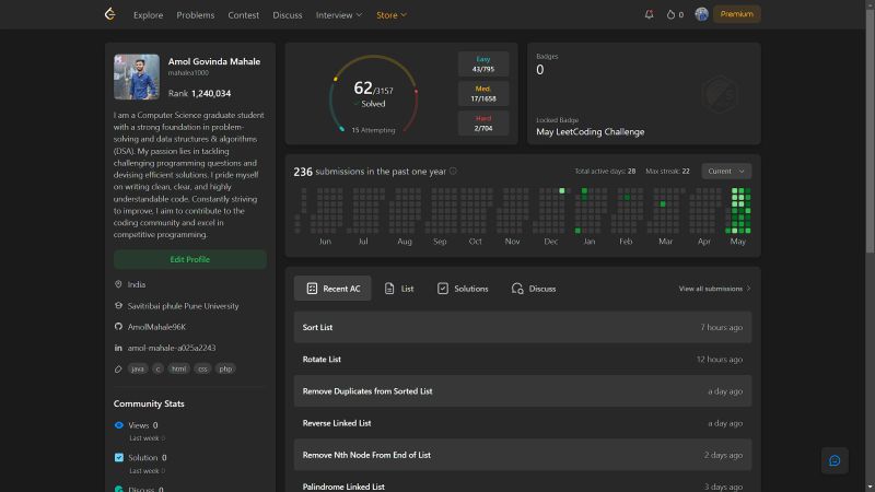 Amol Mahale on LinkedIn: #leetcode #codingchallenge #programming ... Amol Mahale on LinkedIn: #leetcode #codingchallenge #programming ...