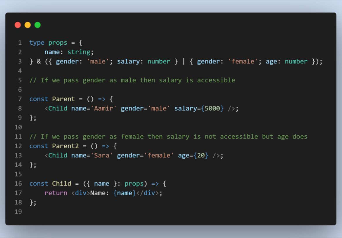 Aamir Muhammad Amin on LinkedIn: Typescript conditional rendering types ... Aamir Muhammad Amin on LinkedIn: Typescript conditional rendering types ...