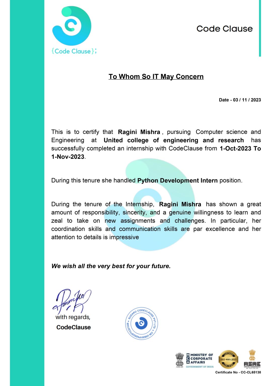 Ragini Mishra on LinkedIn: #pythondevelopment #internshipcomplete # ... Ragini Mishra on LinkedIn: #pythondevelopment #internshipcomplete # ...