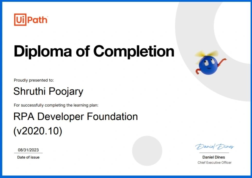 Shruthi Poojary on LinkedIn: #rpa #uipath #automation Shruthi Poojary on LinkedIn: #rpa #uipath #automation