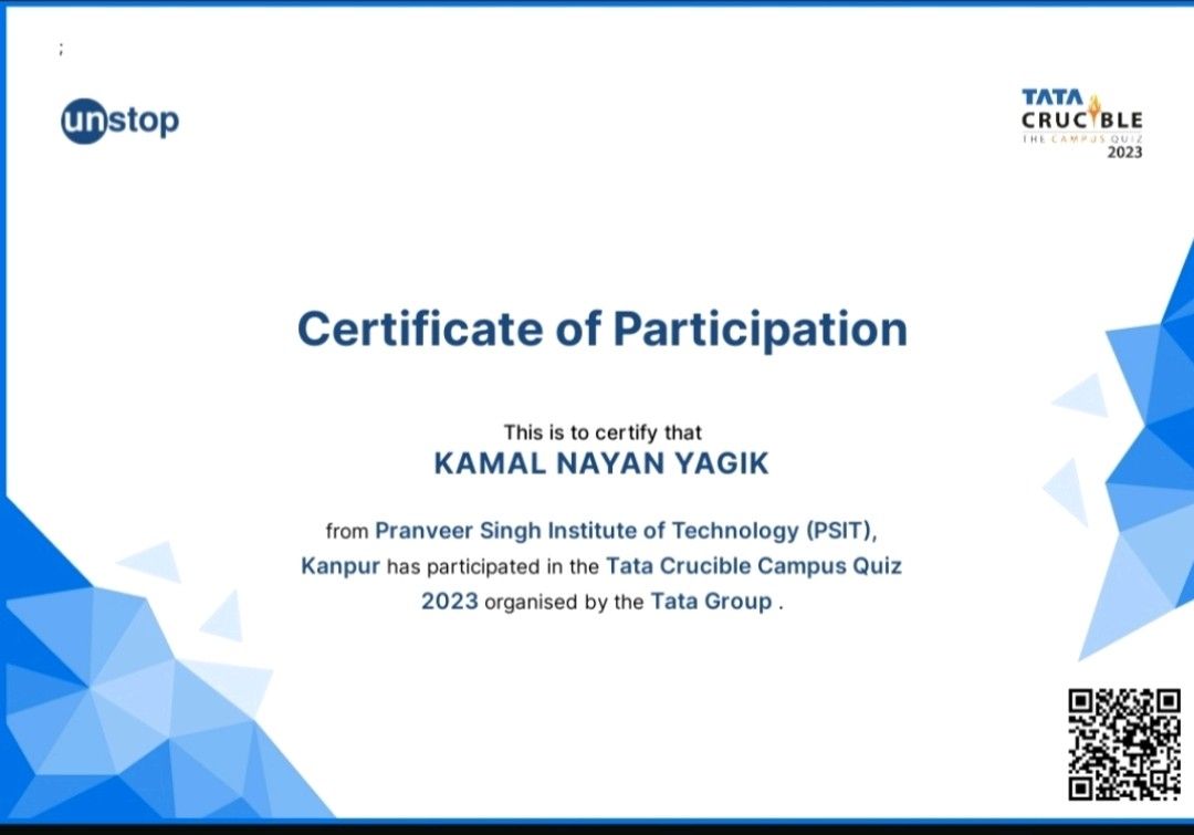Kamal Nayan Yagik on LinkedIn: #tatacrucible #tatagroup Kamal Nayan Yagik on LinkedIn: #tatacrucible #tatagroup