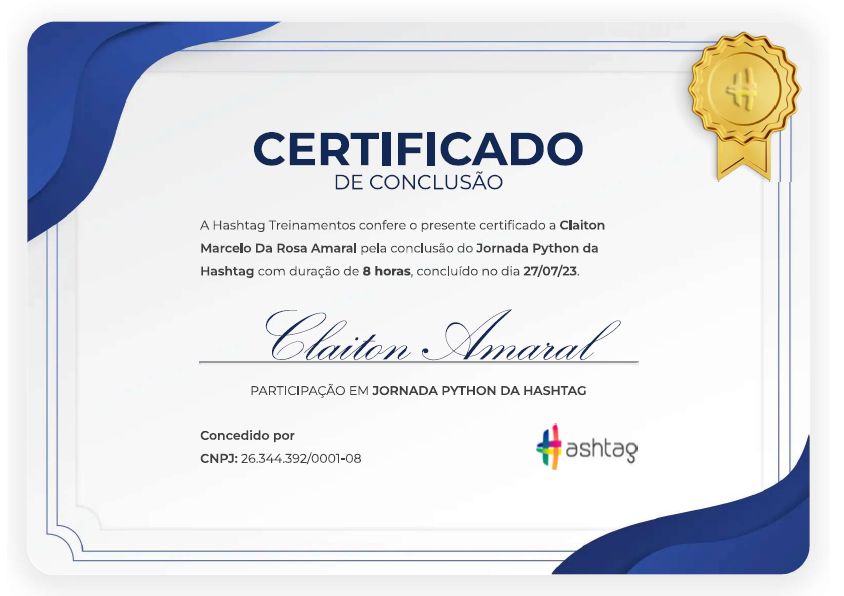 Claiton Marcelo da Rosa Amaral on LinkedIn: #python #pythonlearning Claiton Marcelo da Rosa Amaral on LinkedIn: #python #pythonlearning